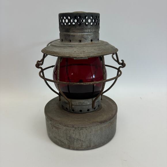 Handlan | Accents | Vintage Handlan St Louis Railroad Lantern Red Globe ...